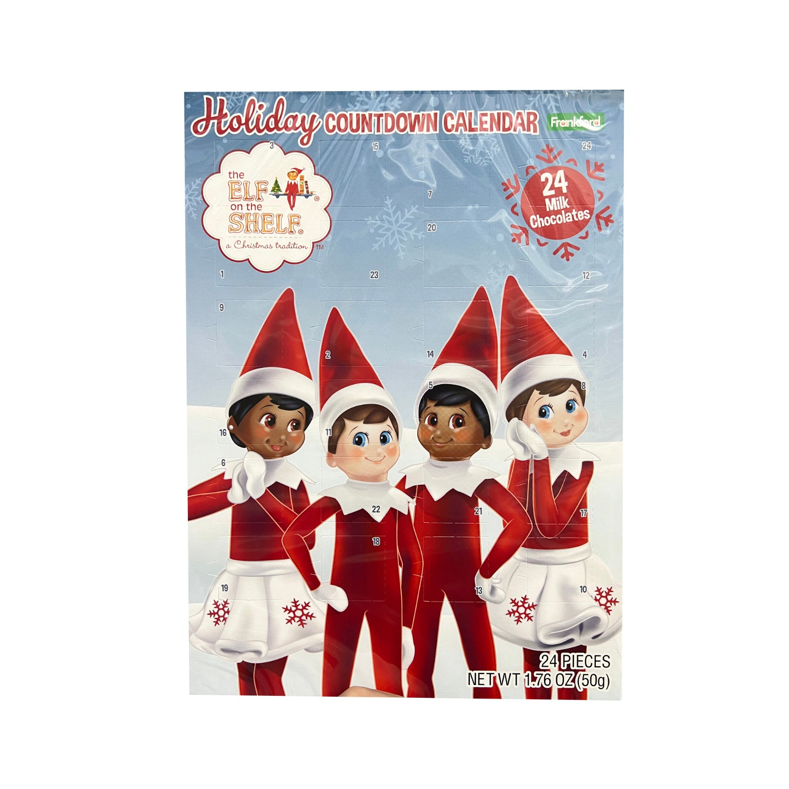 Frankford The Elf on the Shelf Milk Chocolate Advent Calendar 50g Frankford The Elf on the Shelf Milk Chocolate Advent Calendar 50g