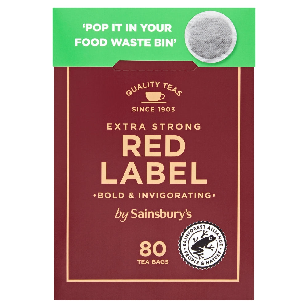 Sainsbury's Extra Strong Red Label Tea Bags 80pcs/pack – Jaya Grocer ...